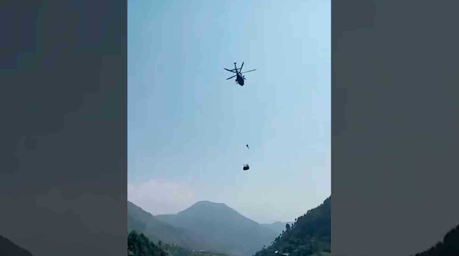 Video: Army helicopter in action to rescue students and teachers ...